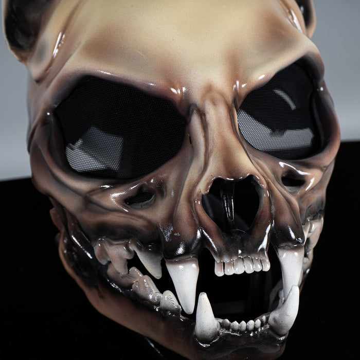 Cat Skull Mask BONE with Moving Jaw | 3D Planet Props