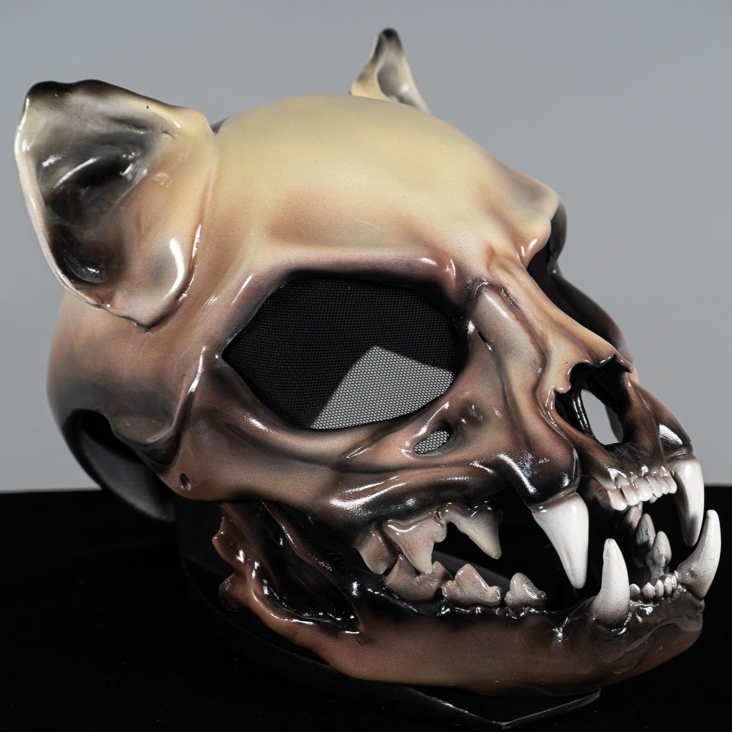 Cat Skull Mask BONE with Moving Jaw | 3D Planet Props