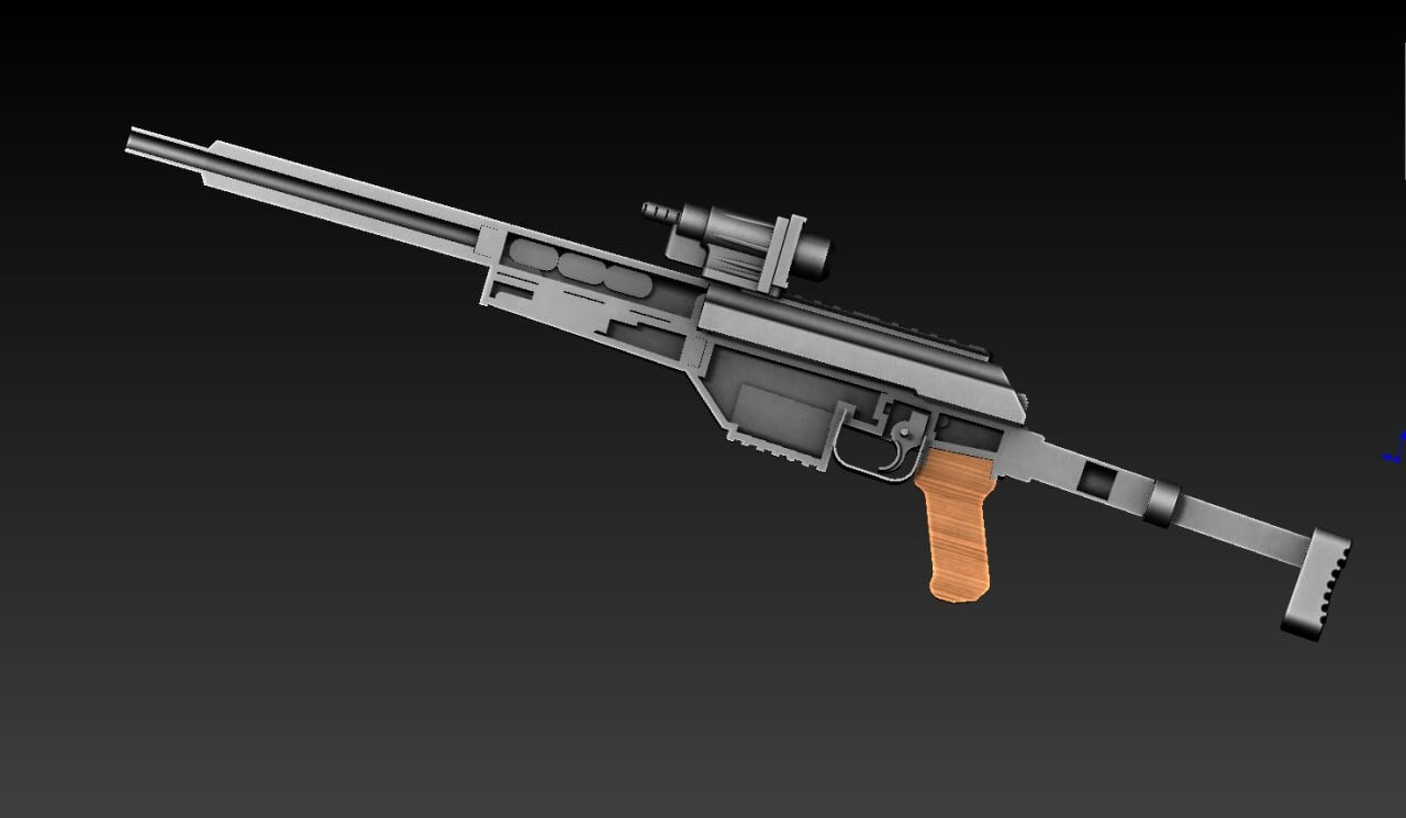 Marshall Rifle Blaster 3D model STL file - 3d Planet Props